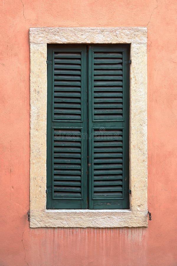 One window with closed stock image. Image of shutters - 143021105