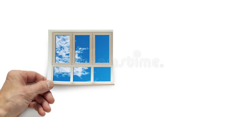 One window on a large wall stock photo. Image of indoors - 258494256