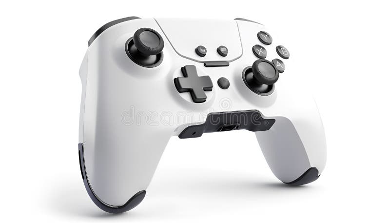 One Wireless Game Controller Isolated on White Stock Photo - Image of ...