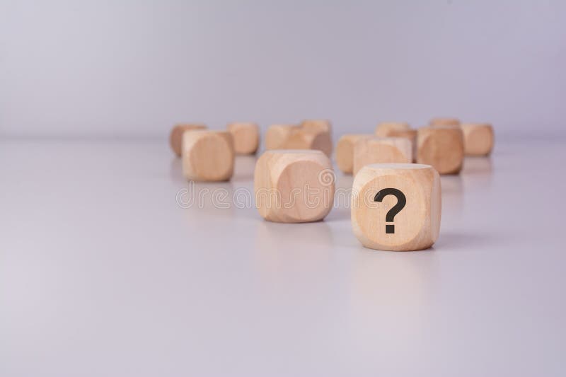 One Wooden Question Mark Blocks - Uncertainty and Decision-making Stock ...