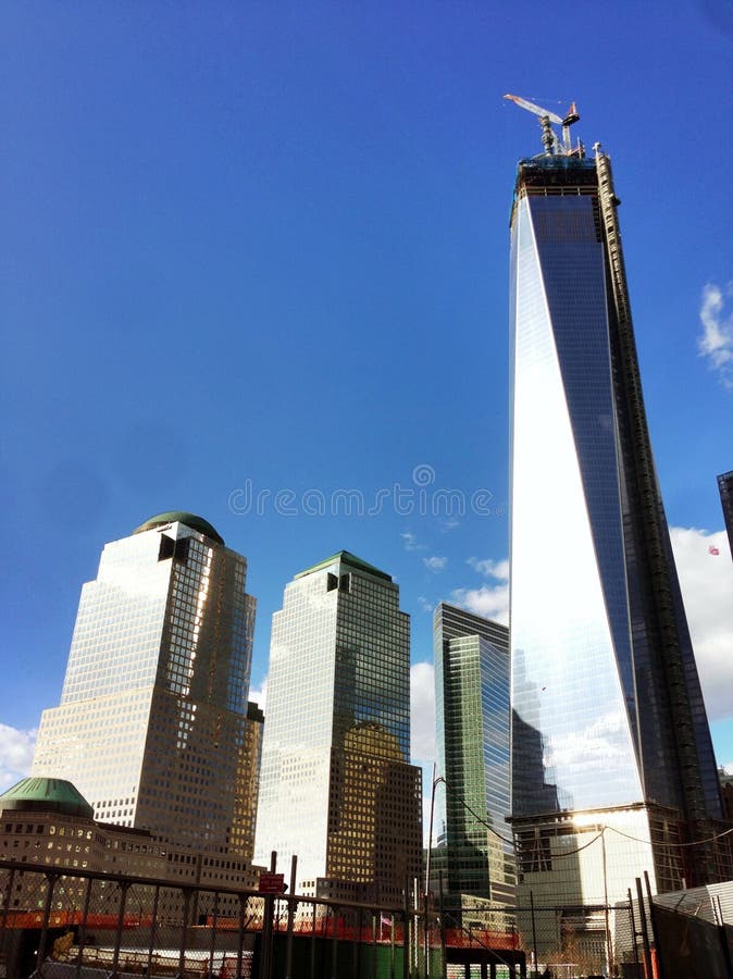 One World Trade Center Construction Editorial Stock Image - Image of ...