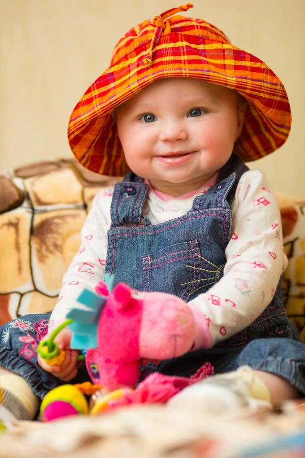 One year baby stock image. Image of happiness, child - 91397363