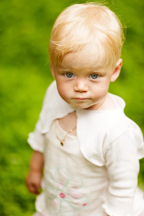 One year girl stock photo. Image of childhood, calm, curious - 79941692