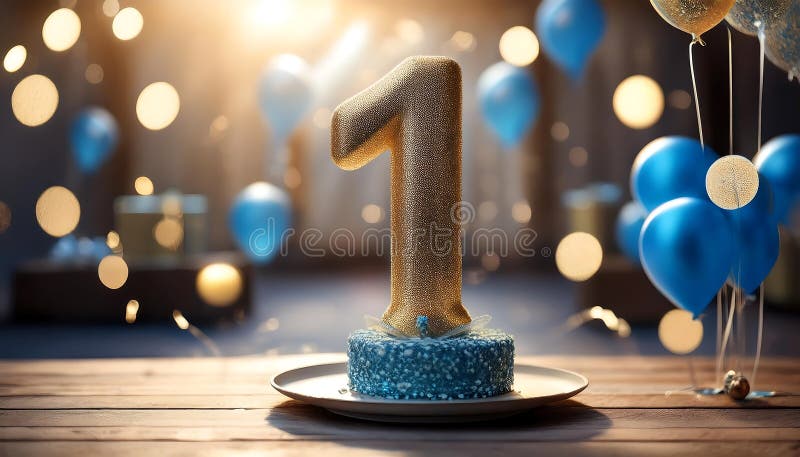 A One-year-old Baby with a Number, Creating a Charming, Celebratory ...