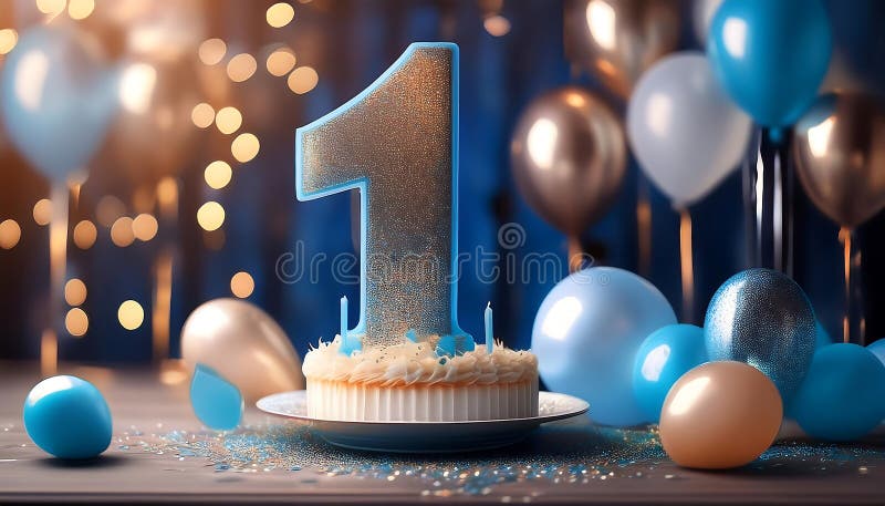 A One-year-old Baby with a Number, Creating a Charming, Celebratory ...