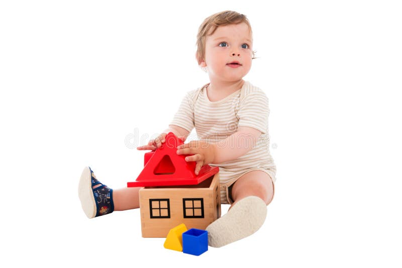 One Year Old Boy Playing with the Toy Stock Photo - Image of healthy ...