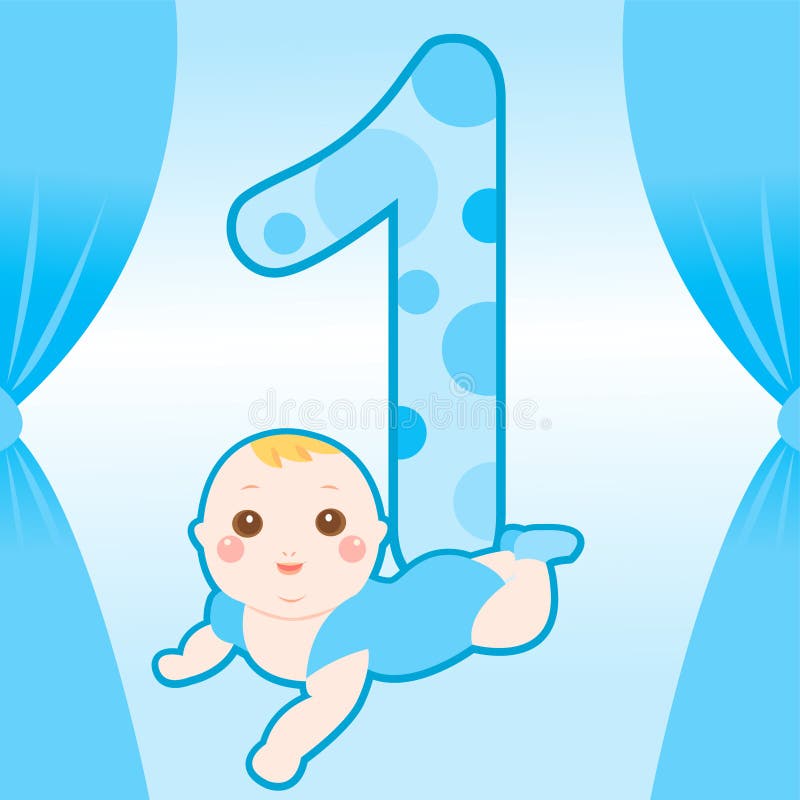 Baby Birthday Month One Stock Illustrations – 158 Baby Birthday Month ...