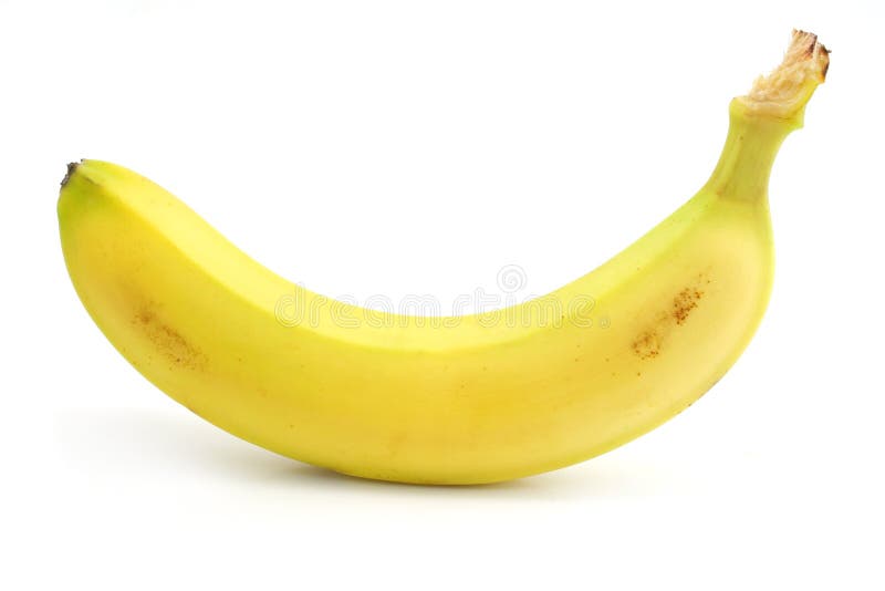 One Yellow Banana Isolated Royalty Free Stock Images - Image: 6058549