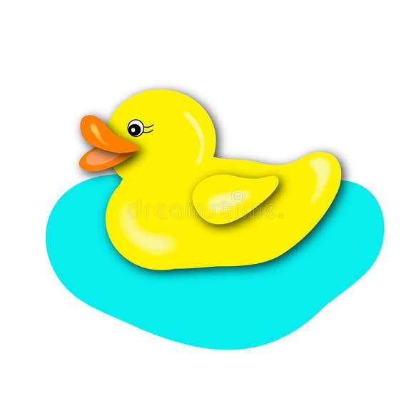 One Yellow Duck stock illustration. Illustration of animal - 1326945