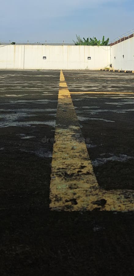 One Yellow Line Perfeck and the Best Stock Image - Image of yellow ...