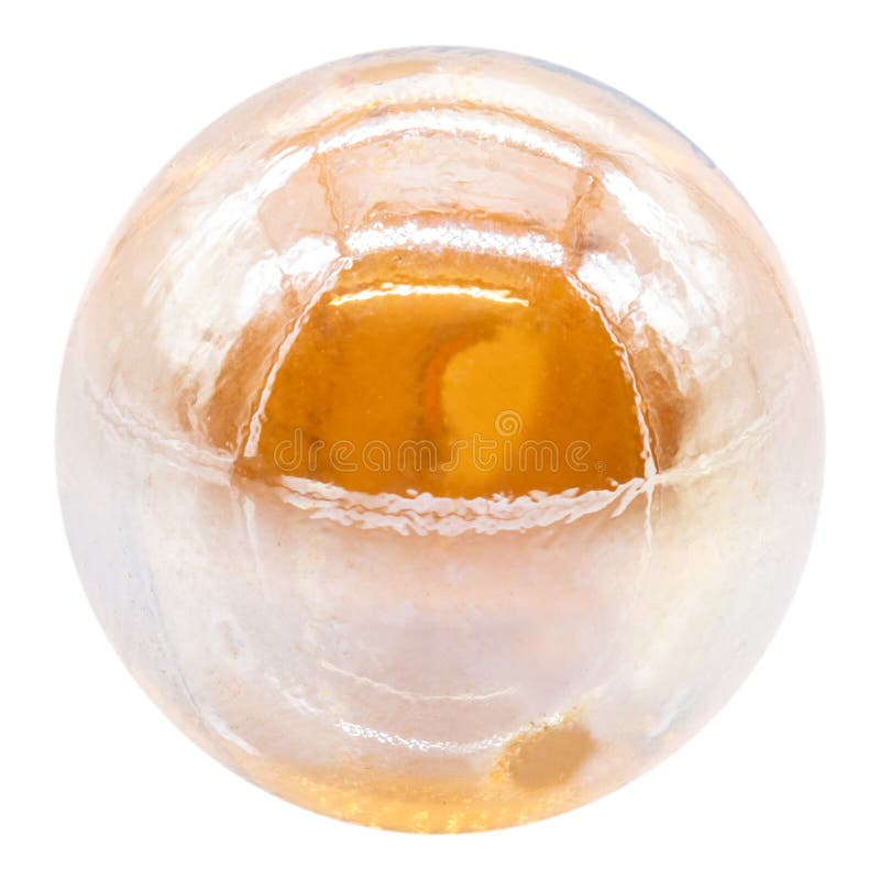 One Yellow or Orange Glass or Ceramic Marble Ball Stock Photo - Image ...