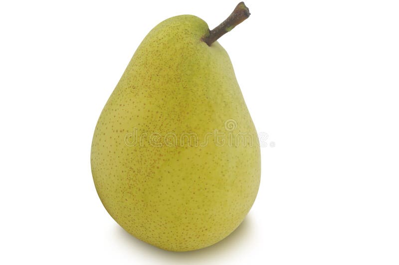One Yellow Pear Isolated on White Background Stock Photo - Image of ...