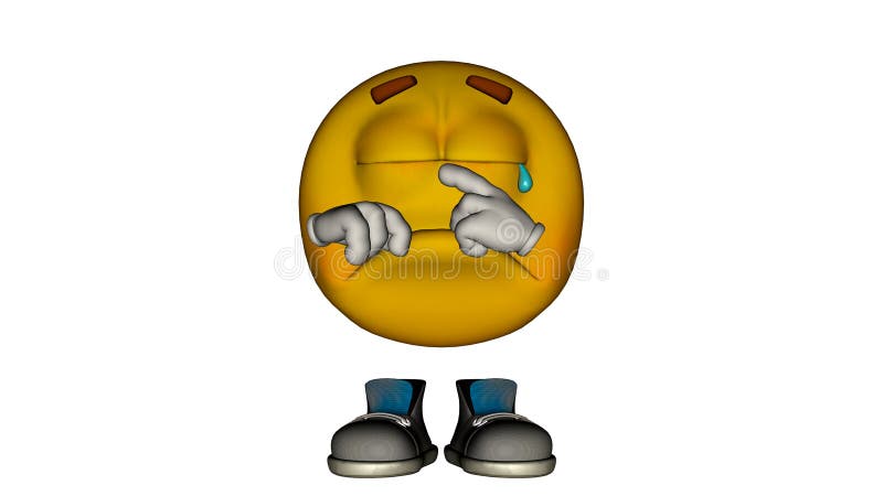 One Yellow Smile Guy with the Face and Boots Stock Illustration ...