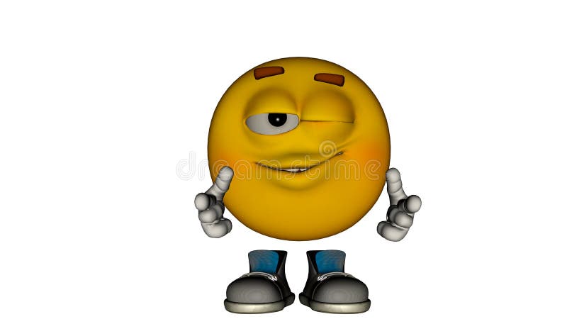 One Yellow Smile Guy with the Face and Boots Stock Illustration ...