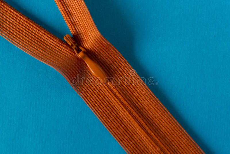 One Zipper on Blue Background Stock Photo - Image of colors, zippers ...