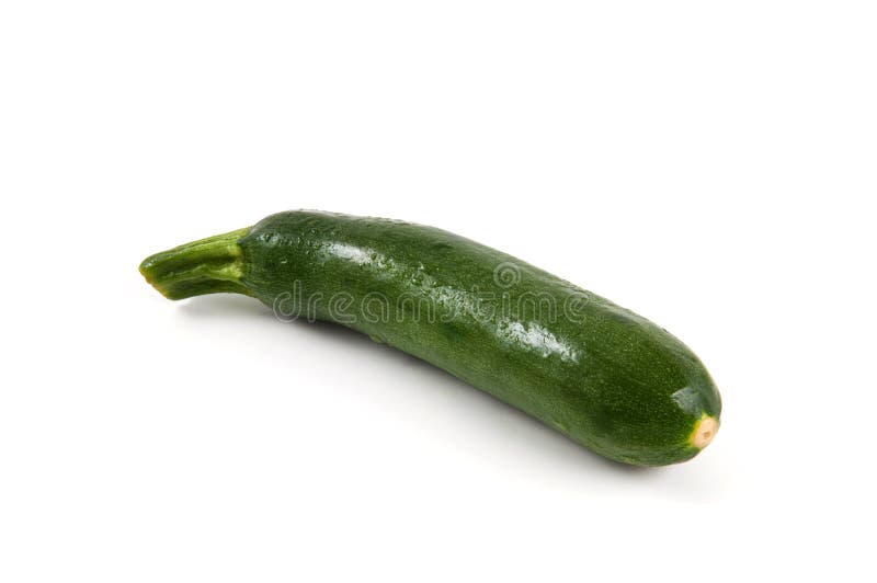 One zucchini stock image. Image of green, organic, alone - 14670489
