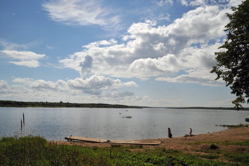 Onega river near Kargopol stock photo. Image of copse - 8097560