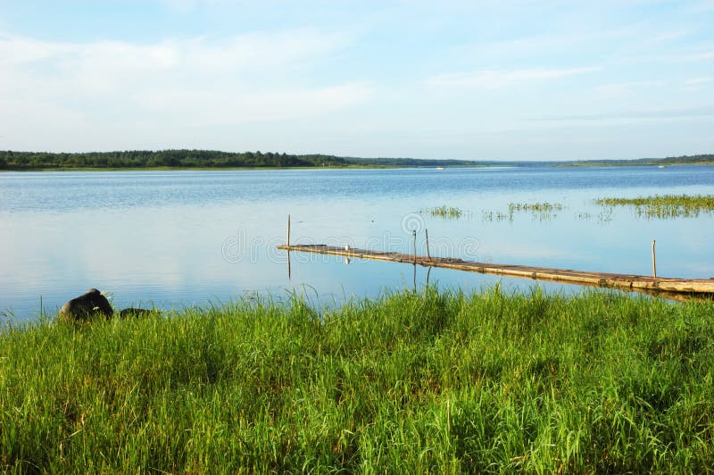 Onega river in Kargopol stock photo. Image of cumulus - 12033624