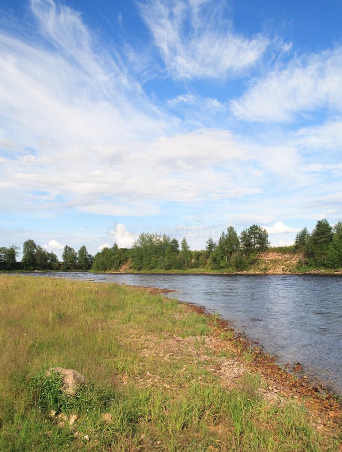 Onega river near Kargopol stock photo. Image of copse - 8097560