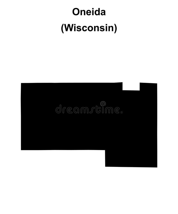 Oneida outline map stock vector. Illustration of counties - 361876364