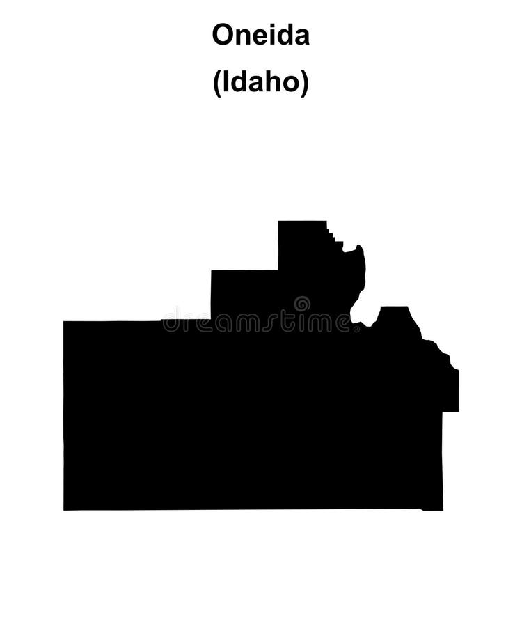 Oneida outline map stock vector. Illustration of counties - 361544784