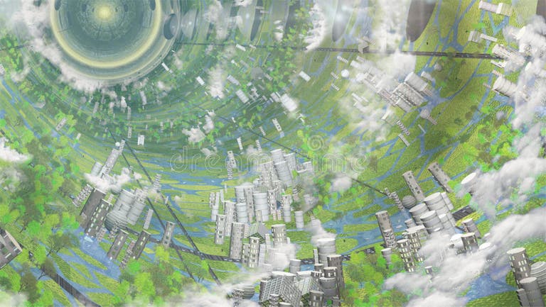 Oneil Cylinder Interior stock illustration. Illustration of exploration ...