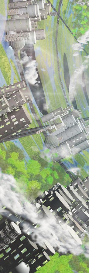 Oneil Cylinder Interior stock illustration. Illustration of colony ...