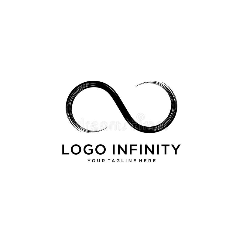 Oneindig Logo Designgrunge Infinity Symbool Vector Illustratie ...