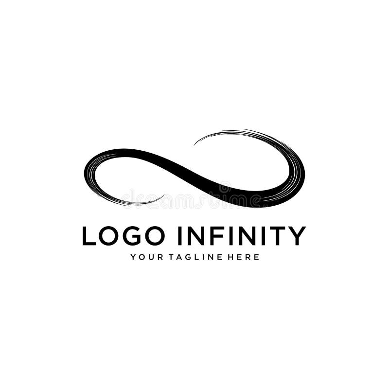 Oneindig Logo Designgrunge Infinity Symbool Vector Illustratie ...