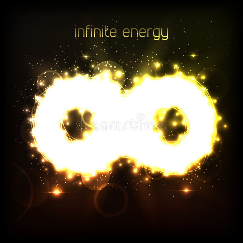 Oneindige energie vector illustratie. Illustration of oneindig - 21719474