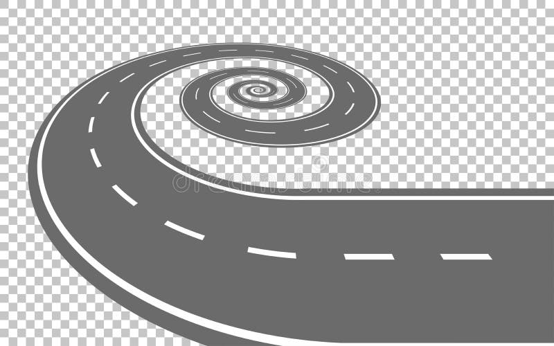 Oneindige Gebogen Weg Op Transparante Achtergrond Vector Illustratie ...
