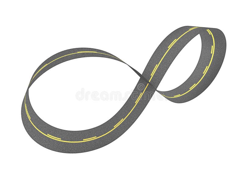 Oneindige Weg in Zandlopervorm Stock Illustratie - Illustration of ...