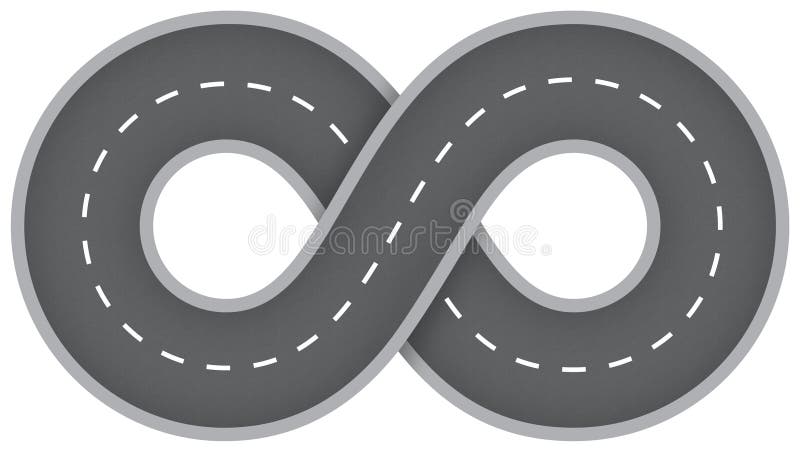 Oneindige weg stock illustratie. Illustration of eindeloos - 6510663