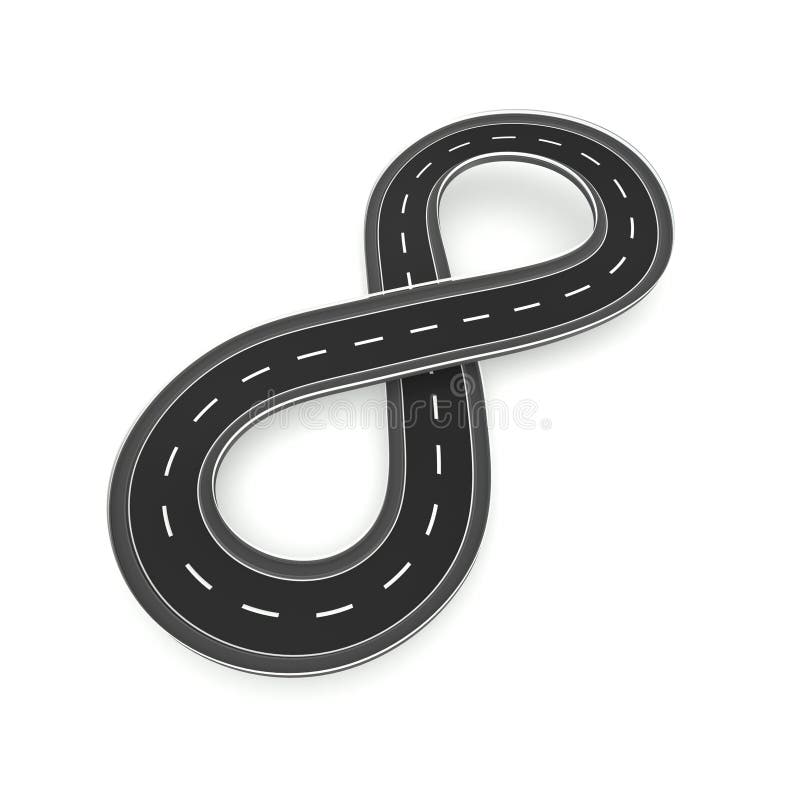 Oneindige weg stock illustratie. Illustration of eindeloos - 6510663