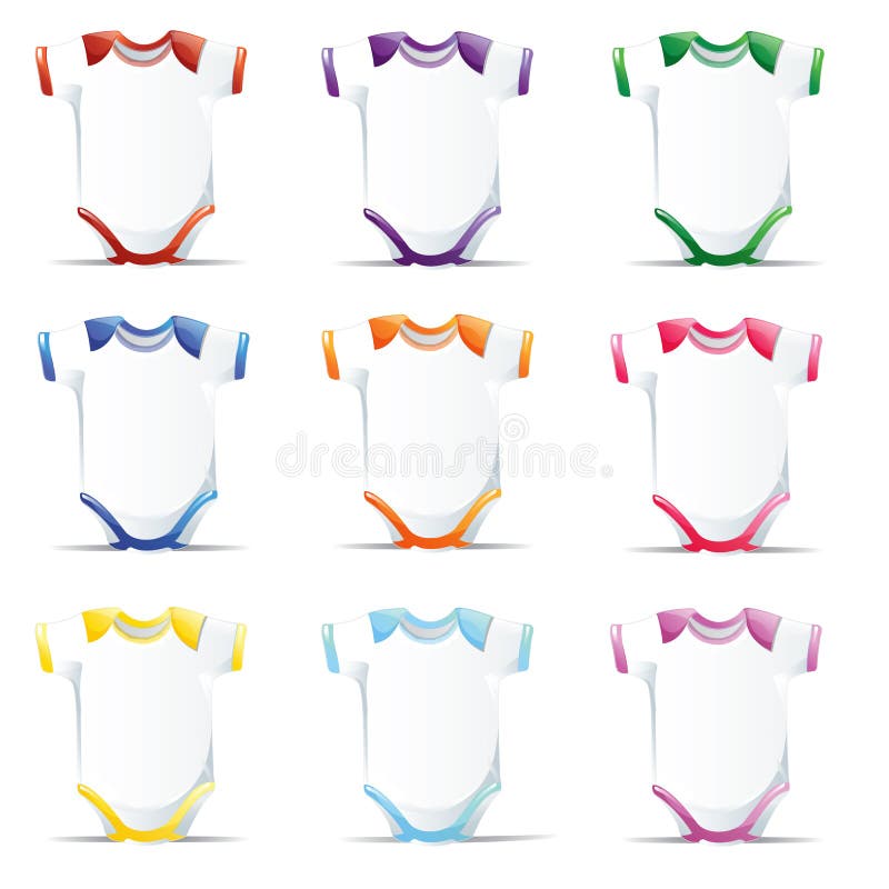 Onesie Assortment stock illustration. Illustration of plain - 16213766