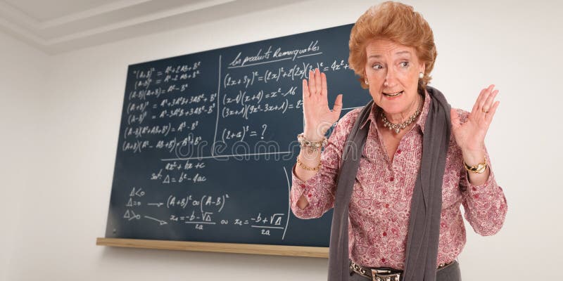 Ongeduldige Wiskundeleraar stock foto. Image of rijp - 35379498