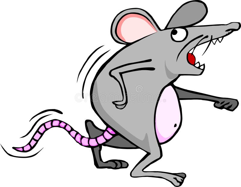 Ongerust gemaakte muis vector illustratie. Illustration of staart ...