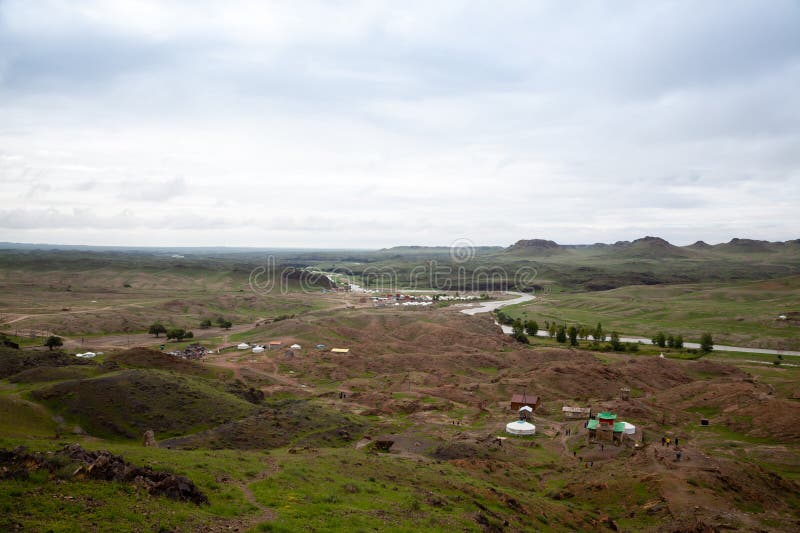 Ongi Monastery Ruins View, Mongolia Landmark Stock Photo - Image of ...