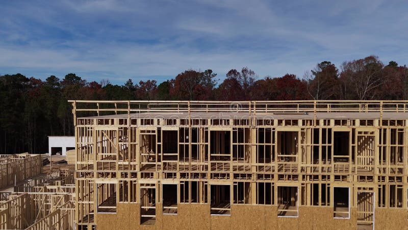 Ongoing Construction and Development of the Frame of a Residential ...