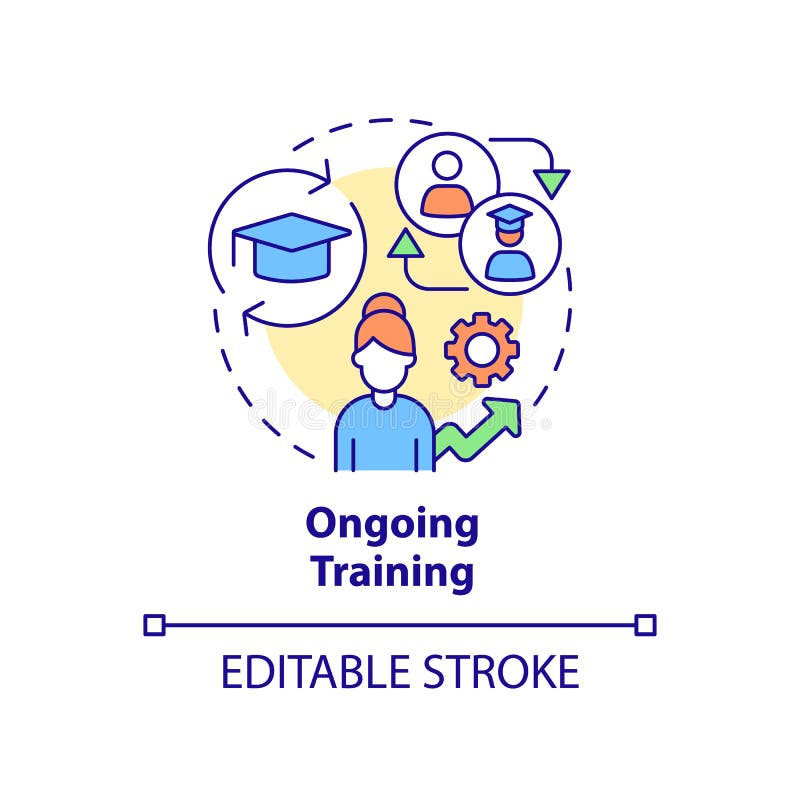 Ongoing Training Concept Icon Stock Vector - Illustration of school ...