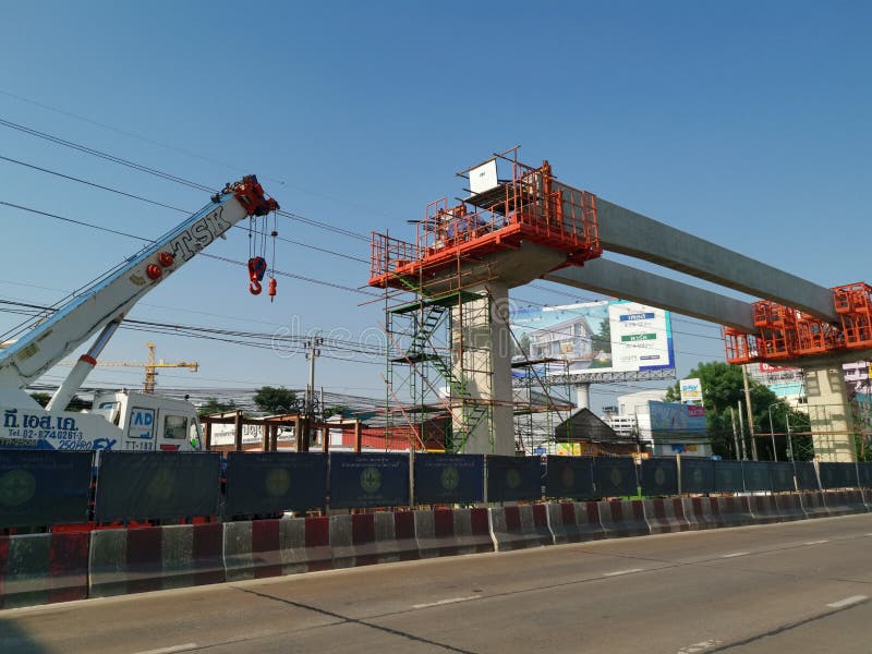 Ongoing Work on Elevated Transportation System Editorial Stock Photo ...