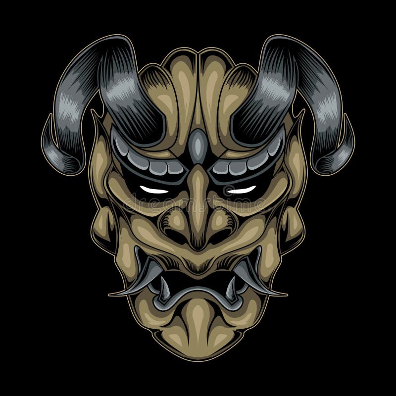 Oni Mecha Illustration Vector Graphic Stock Illustration - Illustration ...