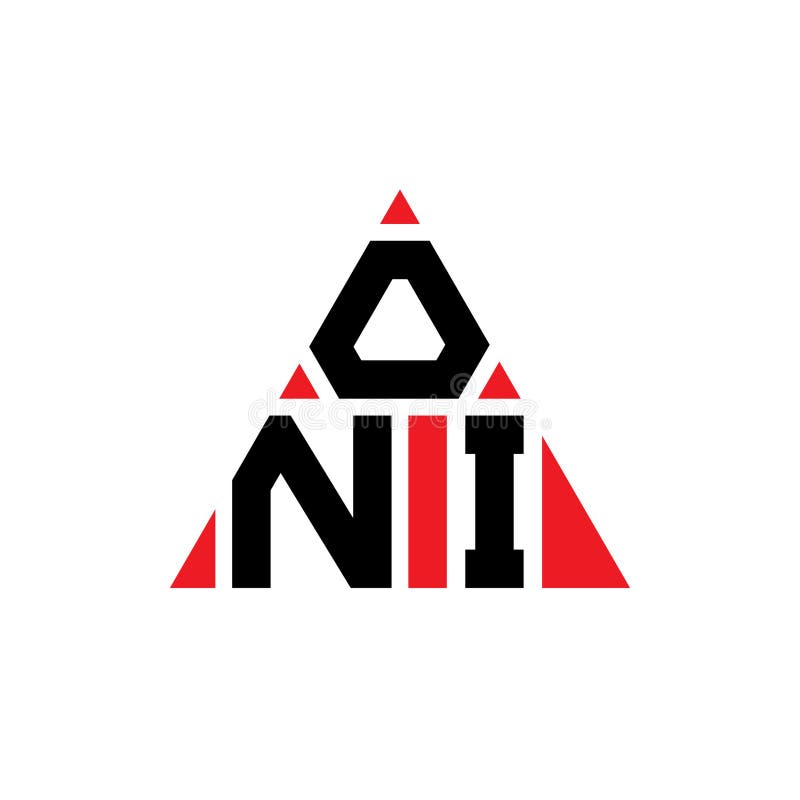 ONI Triangle Letter Logo Design with Triangle Shape. ONI Triangle Logo ...