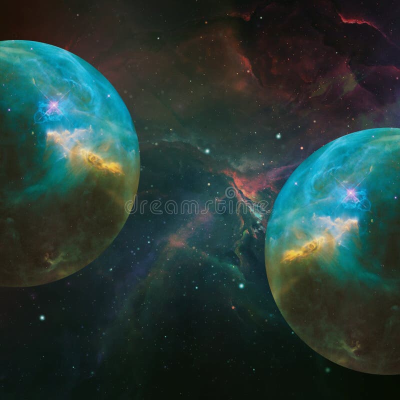 Two planets earth stock illustration. Illustration of nasa - 237715861