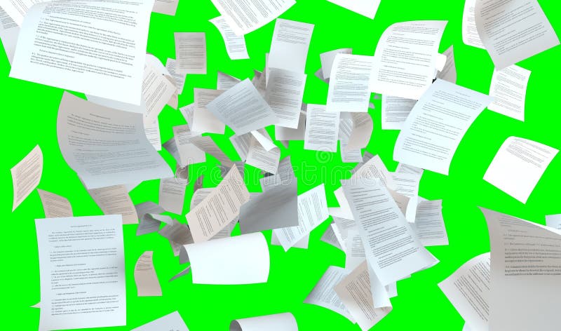 White Printer Papers Flying Green Screen Stock Photos - Free & Royalty ...