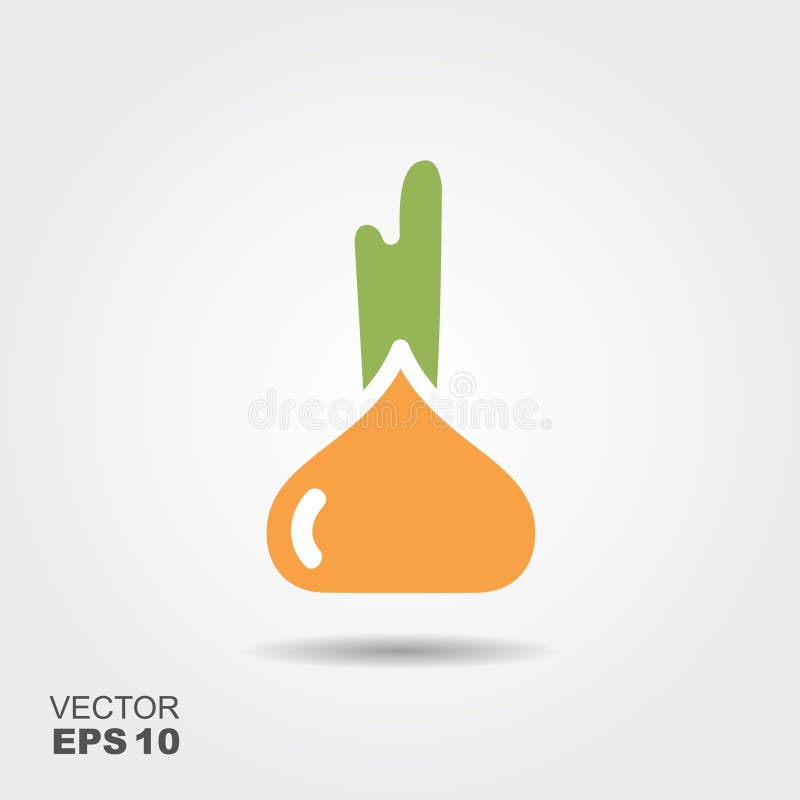 Onion Bulb Flat Icon Vector, Colorful Logo Illustration Isolated on ...