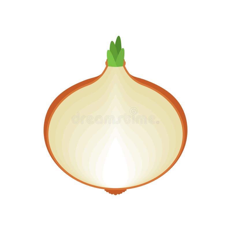 Onion Bulb Sign Icon. Onion Slice Isolated Stock Illustration ...
