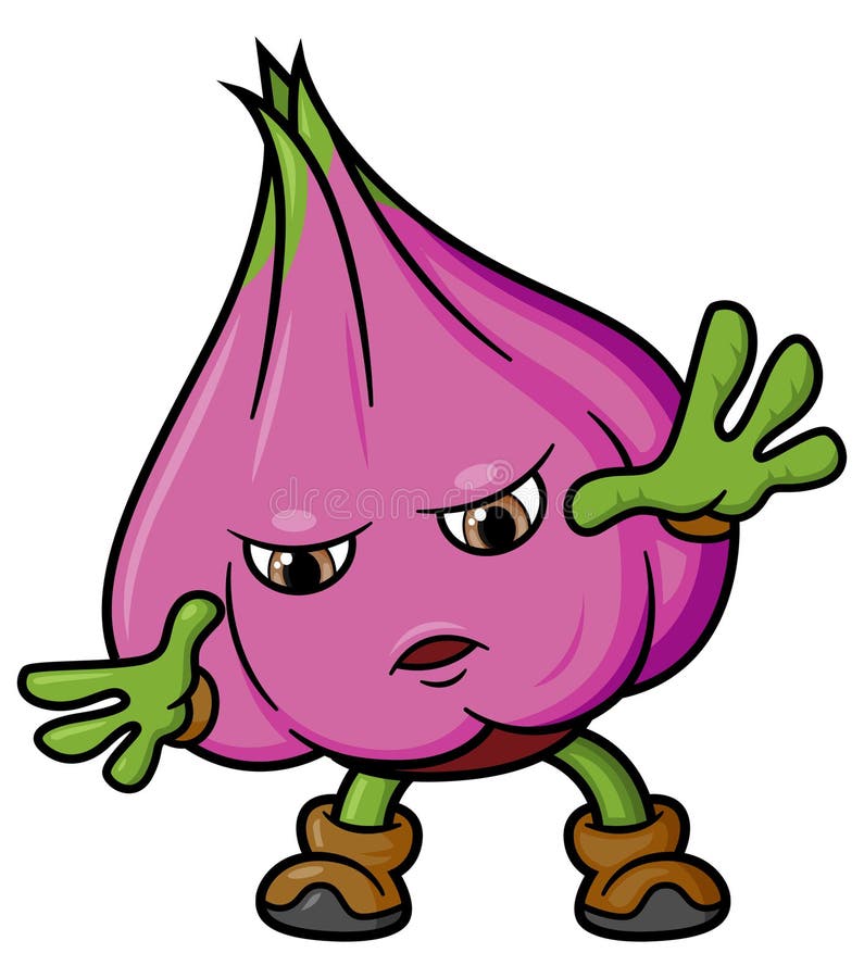 Onion Cartoon Character Mascot Design Stock Vector - Illustration of ...