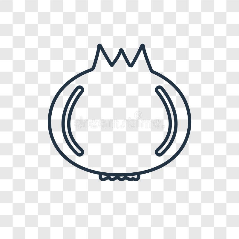 Onion Concept Vector Linear Icon Isolated on Transparent Background ...