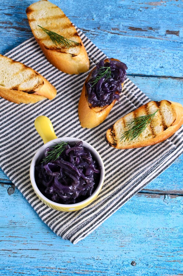 The onion confit stock photo. Image of bowl, indoor, cooking - 55122058